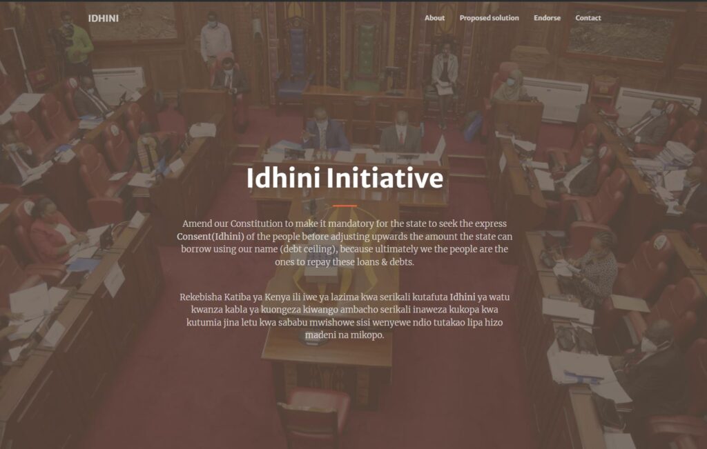 Idhini Initiative Website - Peter Muriithi Website